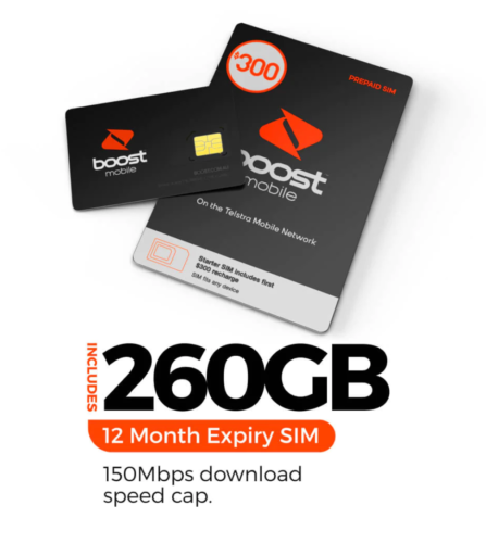 Boost $300 Prepaid SIM (Buy in $246.50) Starter Kit 365 Days 265GB Data ...